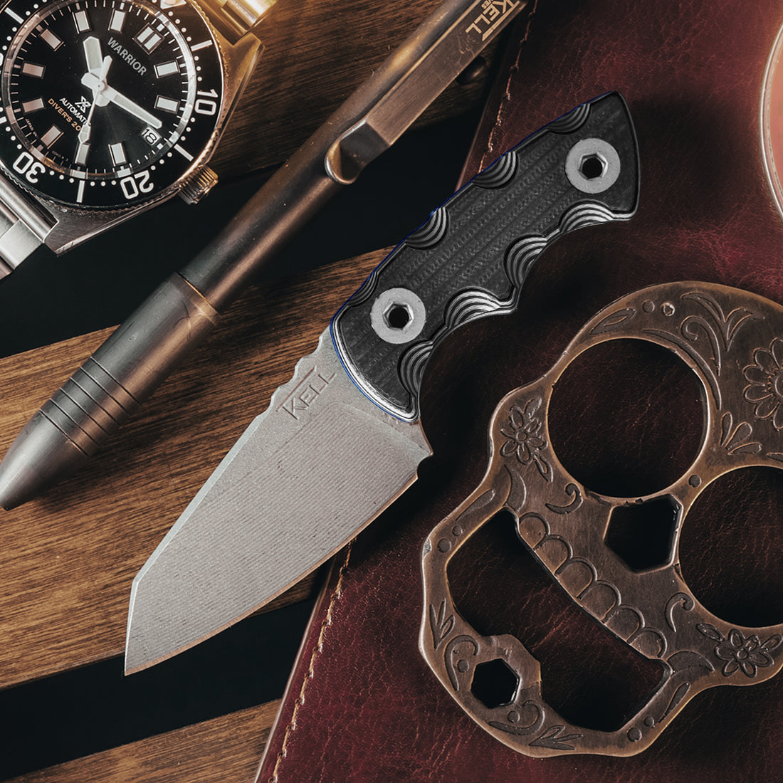 DP-2 | EDC Sheepsfoot Fixed Blade | T.Kell Knives